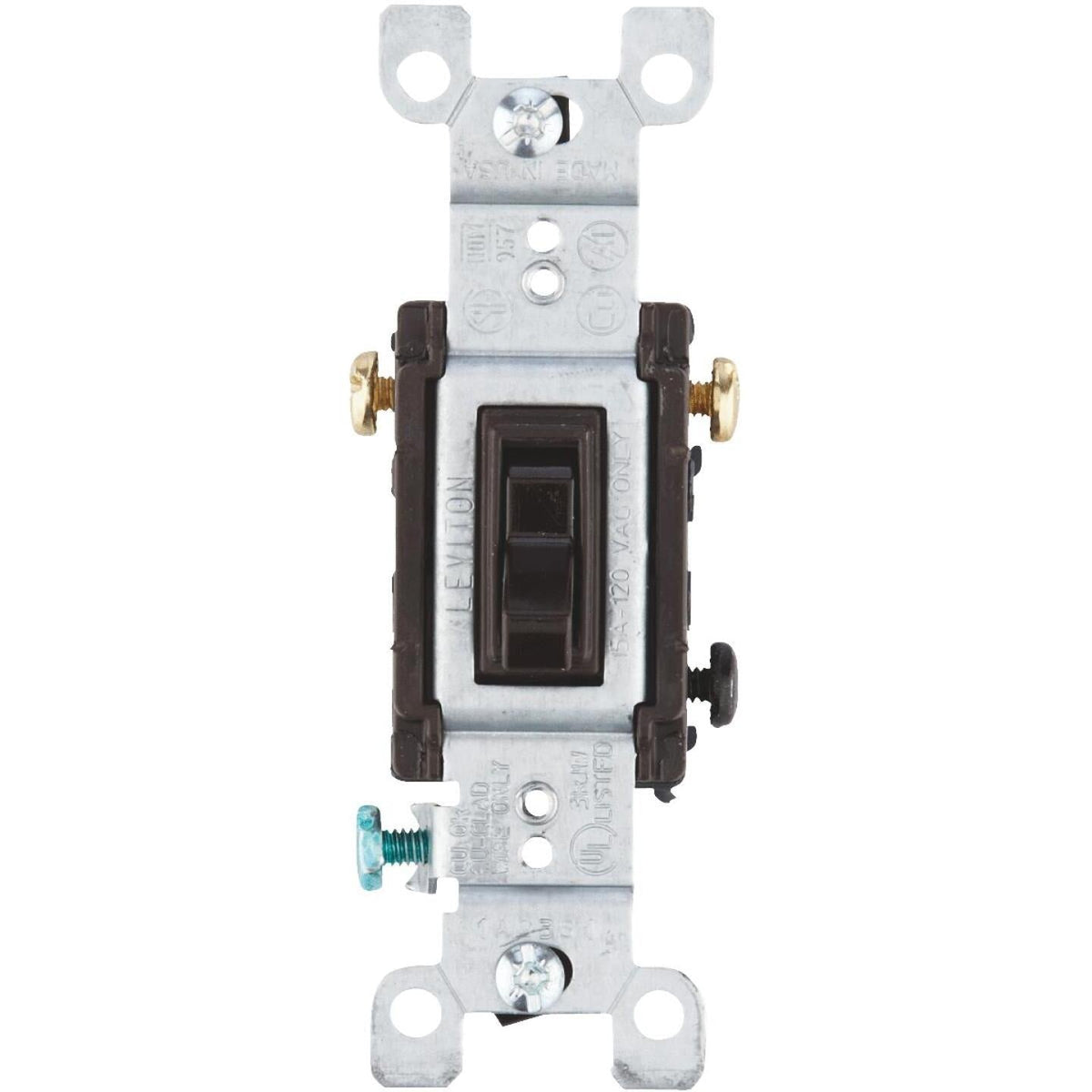 Leviton Quiet Grounded Toggle Brown 15A 3-Way Switch - Geneva, NY ...